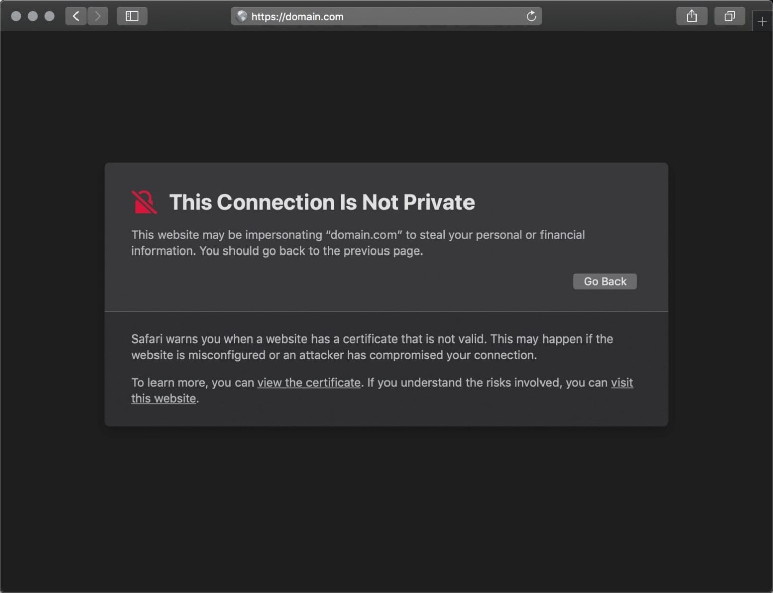 How to Fix "This connection is not private" in Safari? | TechLatest